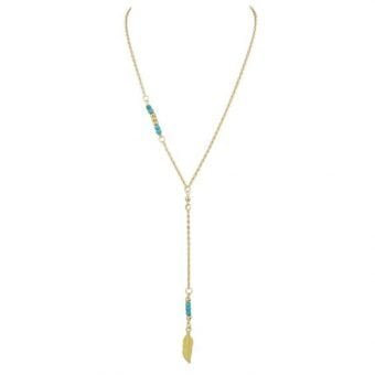 collier plume argent turquoise – BIJOUX FANTAISIE FEMME