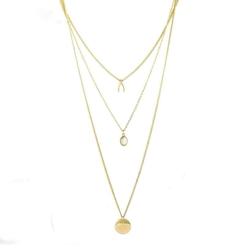 Collier 3 rangs argent – BIJOUX FANTAISIE FEMME